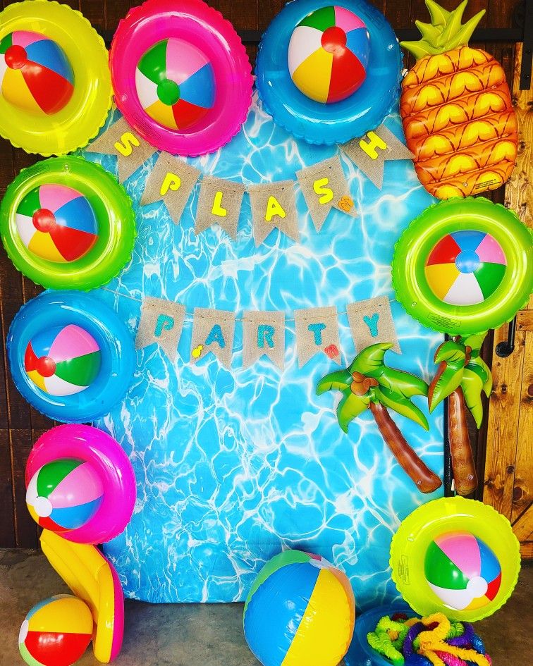 Mocsicka Summer Splash Party Backdrop for Party Decoration – Mocsicka Party