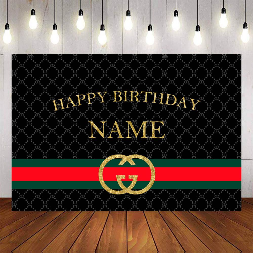Mocsicka Gucci Backdrop Happy Birthday Party Decor Props – Mocsicka Party