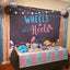 Custom Wheels or Heels Gender Reveal Backdrop Baby Shower Backdrops ...