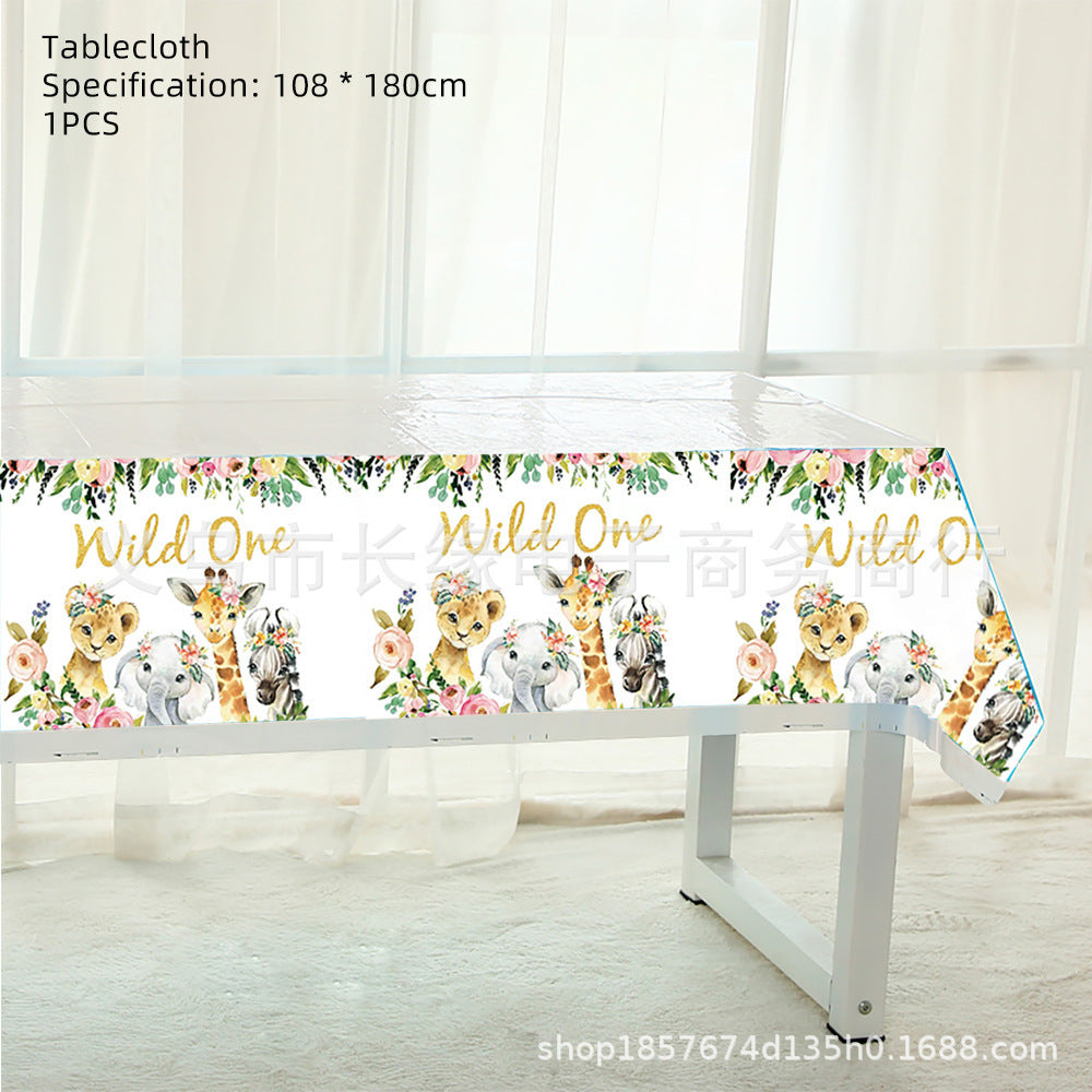 Mocsicka Wild One Plam Leaves Little Animals Tableware – Mocsicka Party