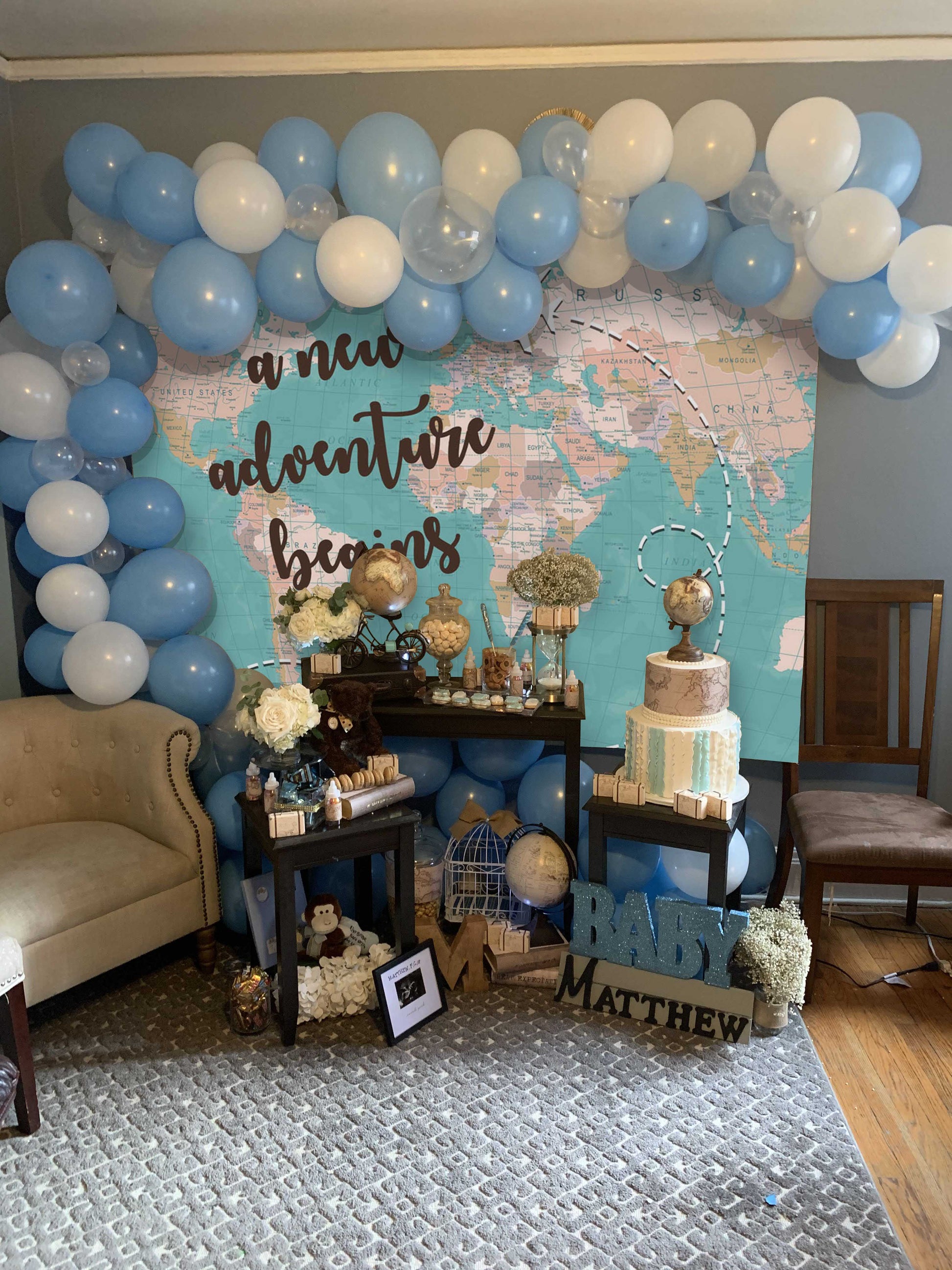 A New Adventure Begins Travel Around the World Birthday Party ...